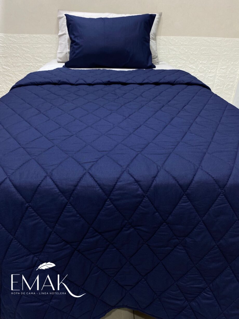 Cubrecama azul marino suavidad de tela que soñaste